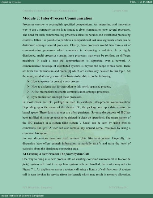 Module 7: Inter-Process Communication - E-Courses