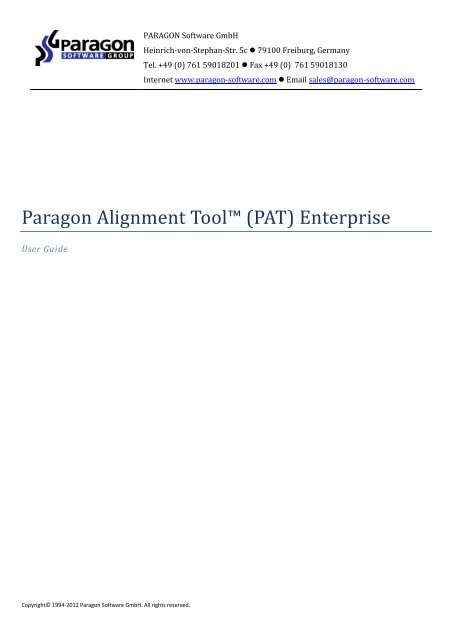 Paragon Alignment Tool™ (PAT) Enterprise - Download