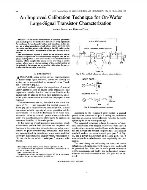 An improved calibration technique for on-wafer large-signal ...