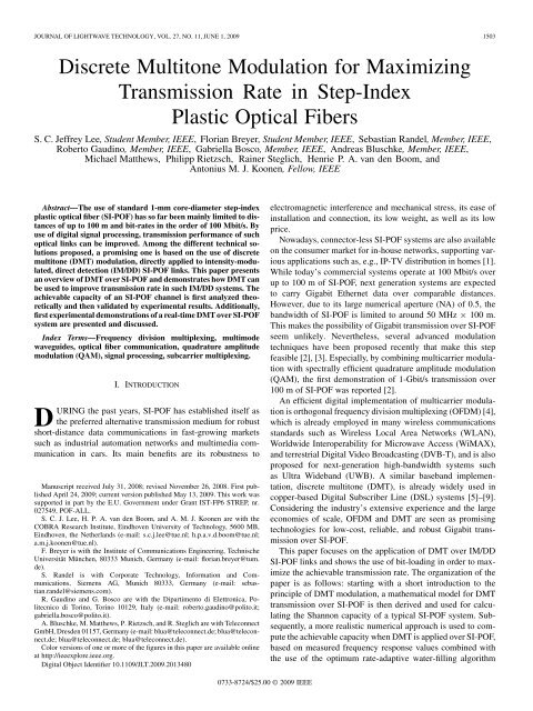 Discrete Multitone Modulation for Maximizing ... - IEEE Xplore