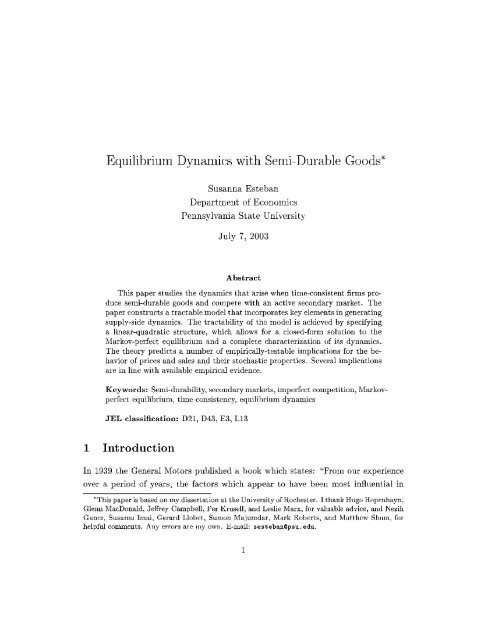 Semi Durable Goods
