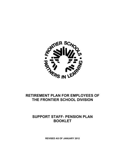 pension plan booklet - Frontier School Division