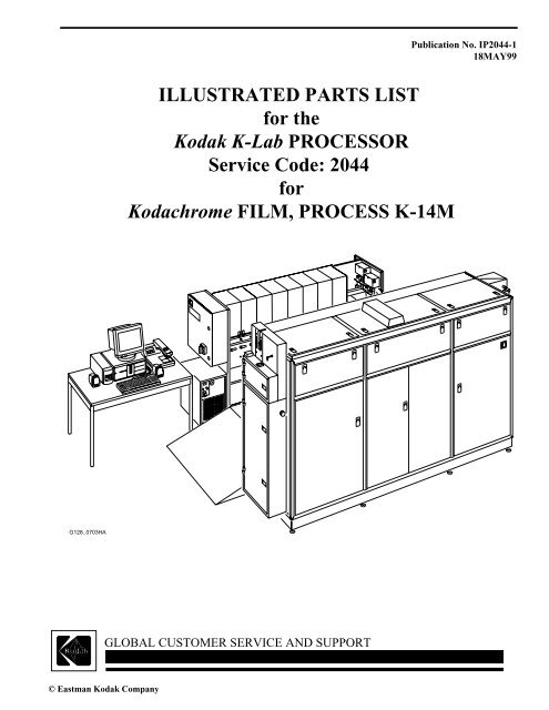 ILLUSTRATED PARTS LIST for the Kodak K-Lab ... - 125px