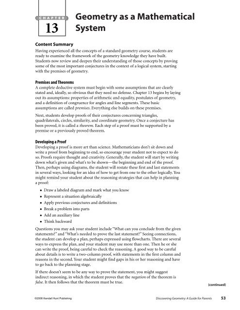 Geometry as a Mathematical System