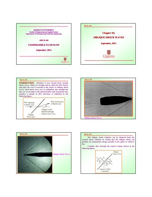 Chapter 6: Oblique Shock Waves - Department of Mechanical and ...