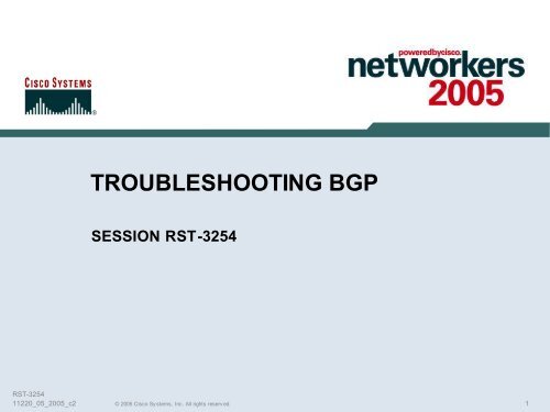 BGP Table Version