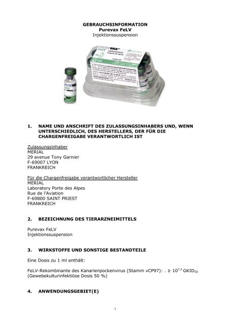 Purevax FeLV - Merial