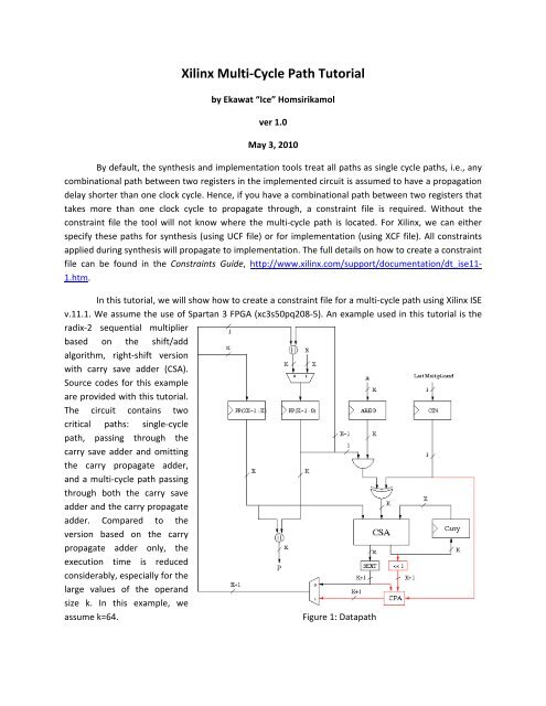 Xilinx Multi-?Cycle Path Tutorial - ECE
