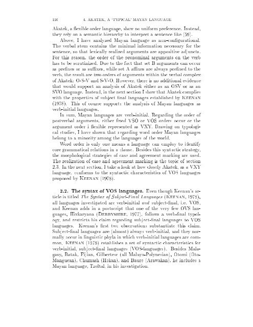 116 4. AKATEK, A `TYPICAL