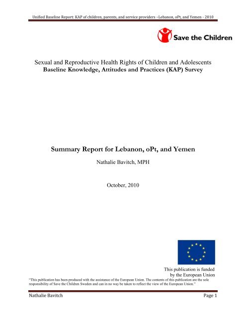 Baseline Knowledge, Attitudes, and Practices (KAP) survey