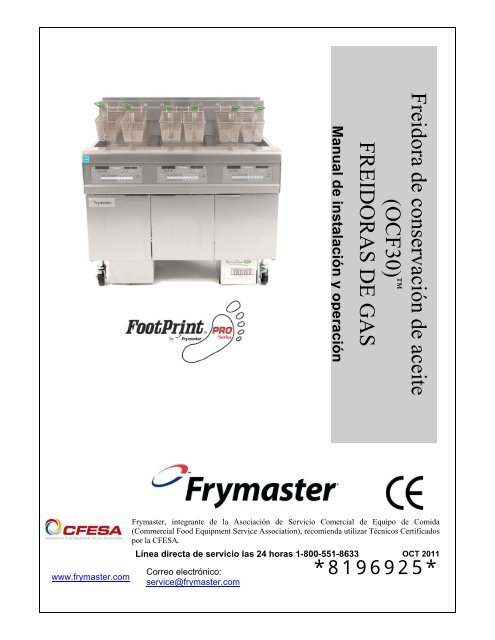 FREIDORAS DE GAS - Frymaster