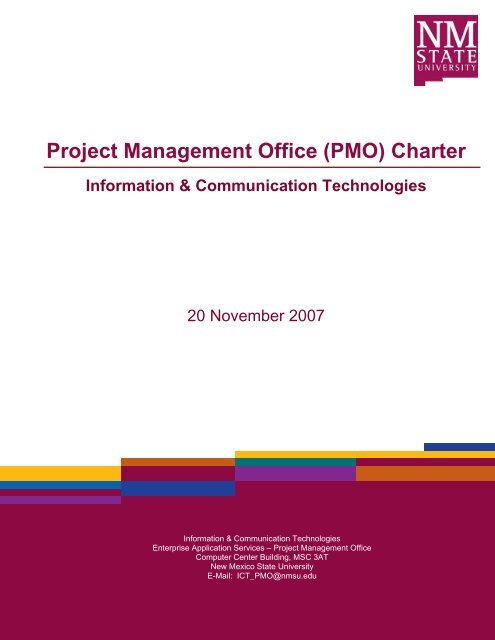 Project Management Office (PMO) Charter - ICT - New Mexico State ...