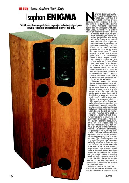 Isophon ENIGMA - Audio