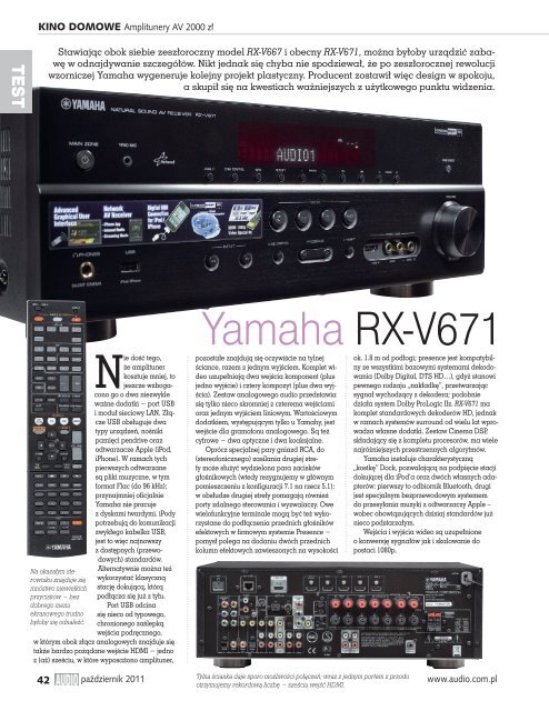 Yamaha RX-V671 - Audio