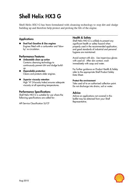 Shell Helix HX3 G