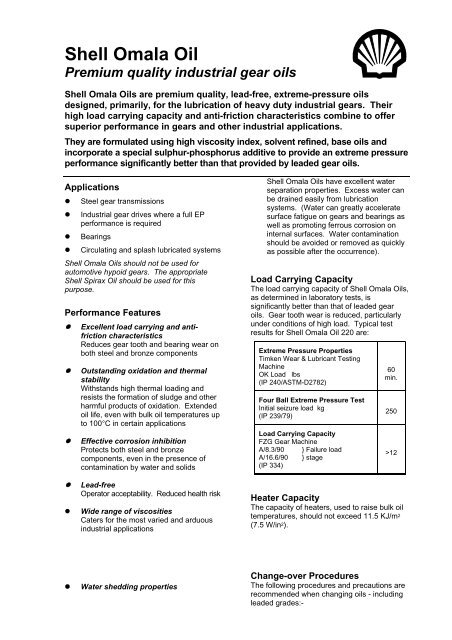 Shell Omala Oil - Parsian Super Lubricants