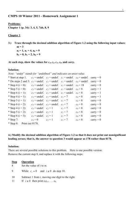 CMPS 10 Winter 2011 - Homework Assignment 1