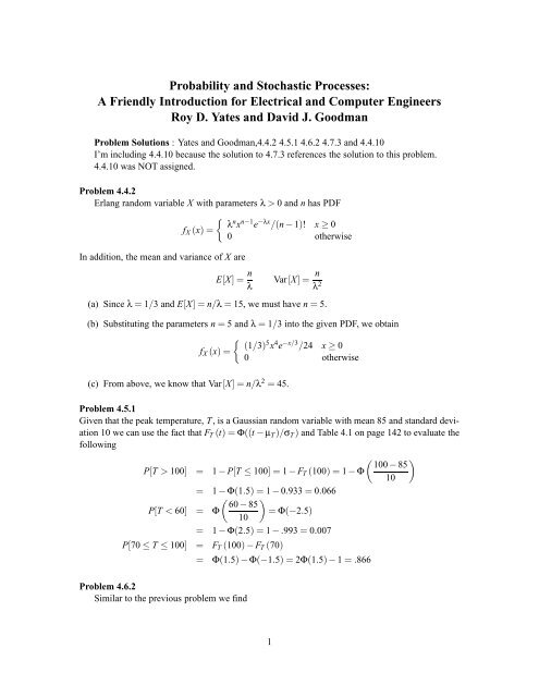 Probability and Stochastic Processes: A Friendly Introduction for ... Probability and Stochastic Processes: A Friendly Introduction for ...