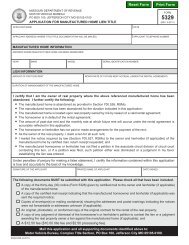 DOR-108 Application for Missouri Title and License
