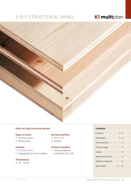 K1multiplan 3-PLY STRUCTURAL PANEL