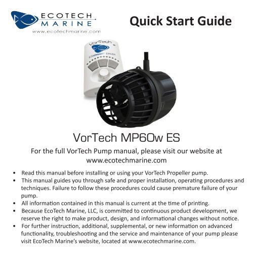 Quick Start Guide - EcoTech Marine Asia