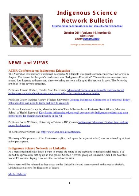Indigenous Science Network Bulletin