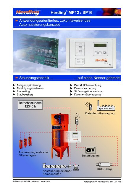 Herding MP12 / SP16 - Herding GmbH Filtertechnik