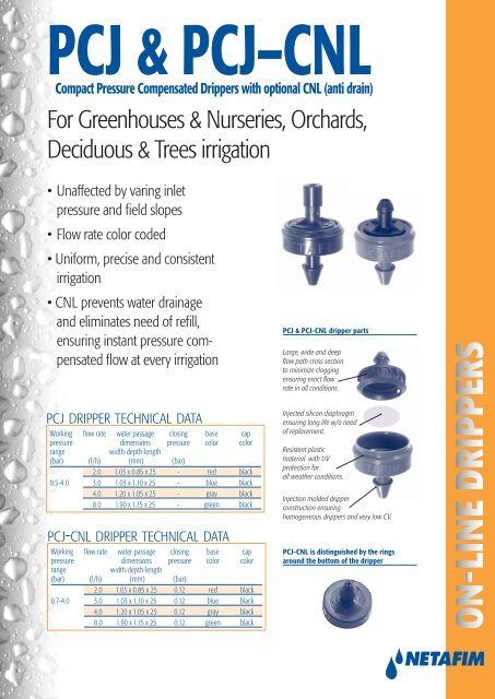CNL Technical Specifications - Dural Irrigation