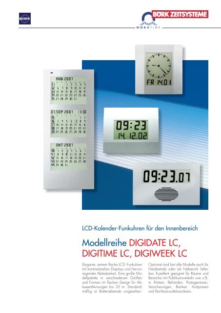 Digitime und Digidate - Bürk Zeitsysteme