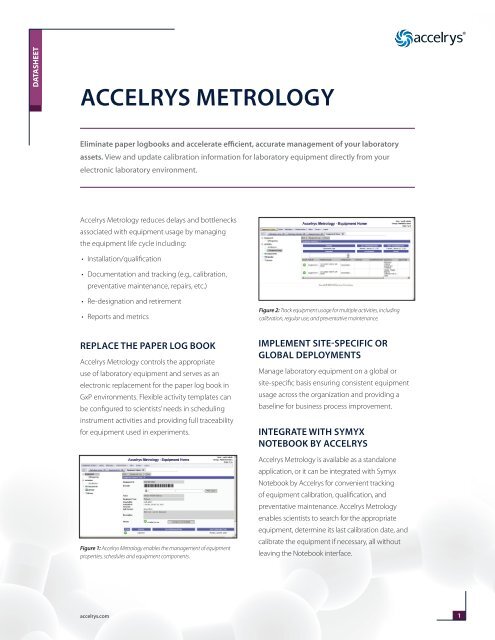 Datasheet: Accelrys Metrology