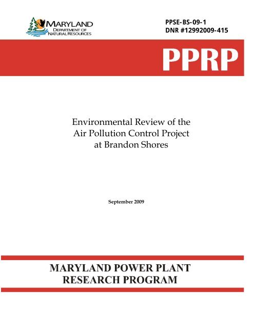 Environmental Review of the Air Pollution Control Project at ...