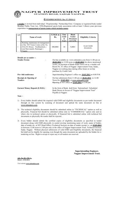 NAGPUR IMPROVEMENT TRUST