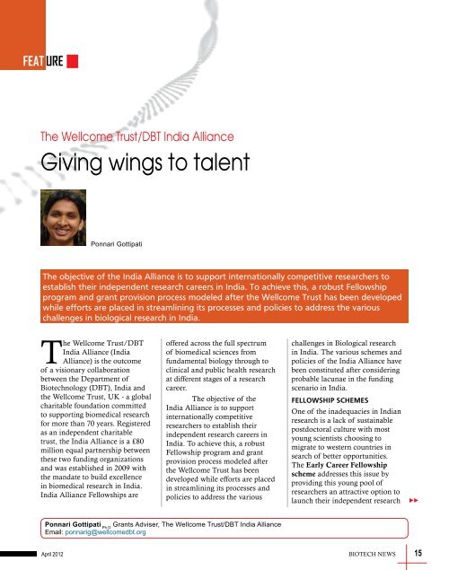 Giving wings to talent - Biotech News