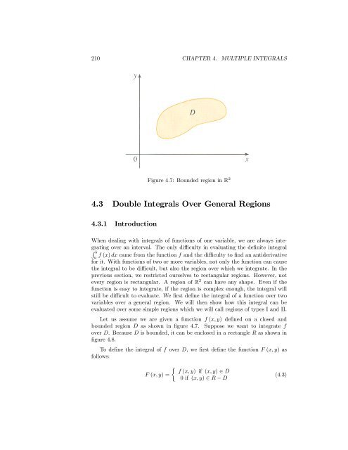 4.3 Double Integrals Over General Regions - College of Science ...