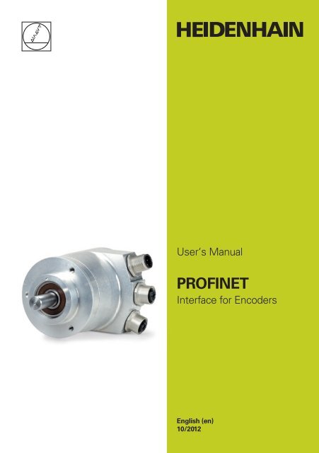 PROFINET User Manual for Encoder - heidenhain - DR. JOHANNES ...