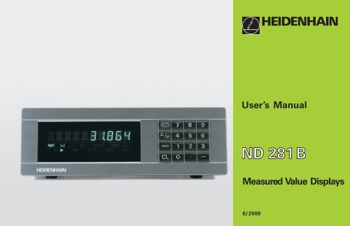 User's Manual ND 281B (SW 349 797-01) - heidenhain - DR ...