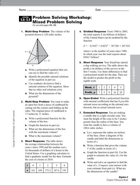 Lesson 3 Reteach Solve Equations With Rational Coefficients Answers ...