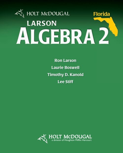 Ron Larson Laurie Boswell Timothy D. Kanold Lee Stiff - MathnMind