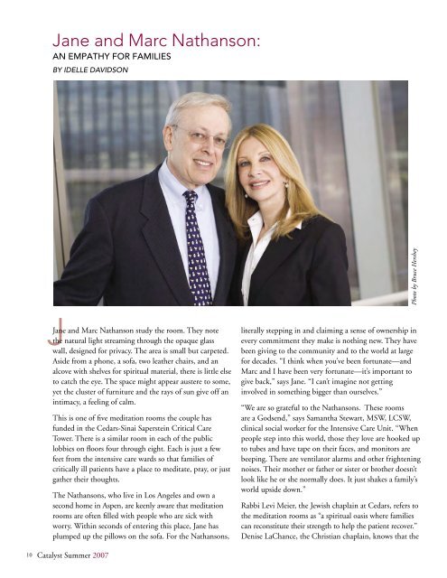 Jane and Marc Nathanson - Cedars-Sinai