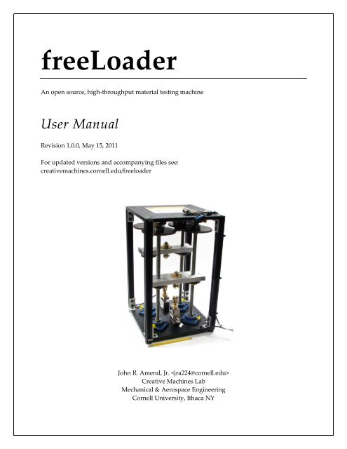 freeLoader - Cornell Creative Machines Lab - Cornell University