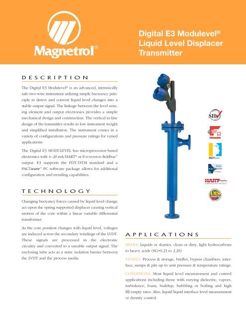 Digital E3 Modulevel - Magnetrol International