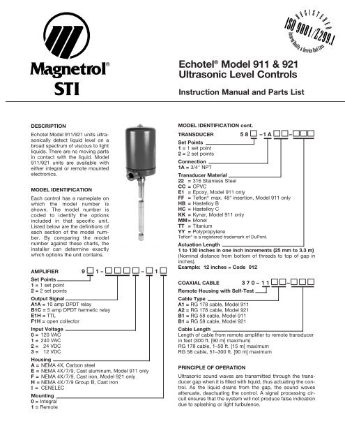 Instruction Manual - Magnetrol International