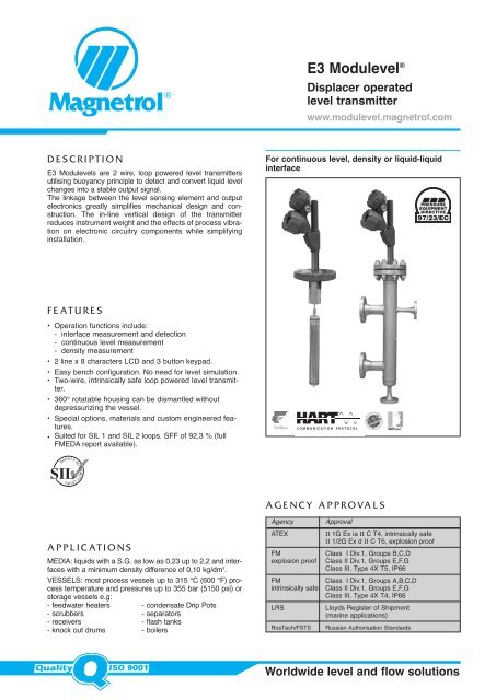 E3 Modulevel BE48-106 - Magnetrol International