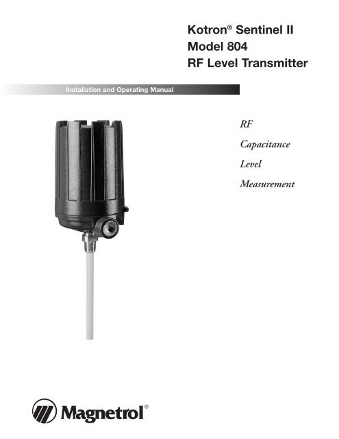 50-604 Kotron Sentinel II Model 804 RF Level Transmitter