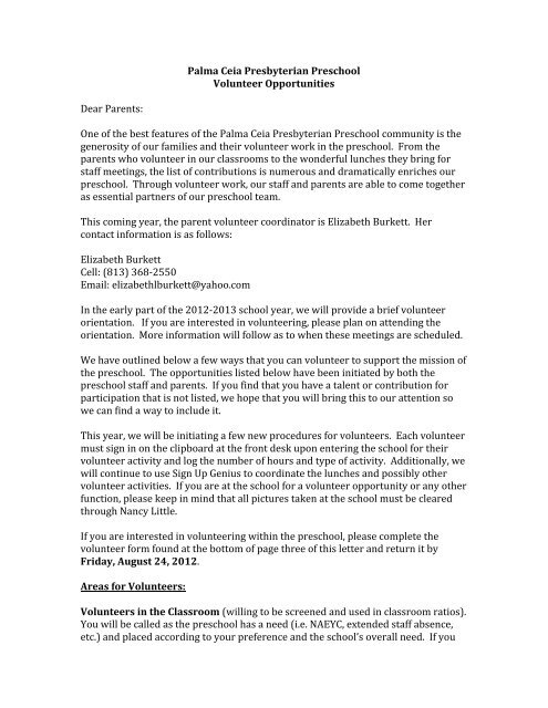 Church Volunteer Letter Sample Messiah's Way 2024 Church Of The
