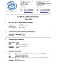 material safety data sheets handy andy - Cleaning materials ...