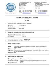 material safety data sheets handy andy - Cleaning materials ...