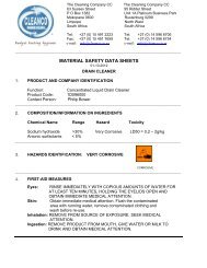 material safety data sheets handy andy - Cleaning materials ...