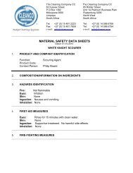 material safety data sheets handy andy - Cleaning materials ...