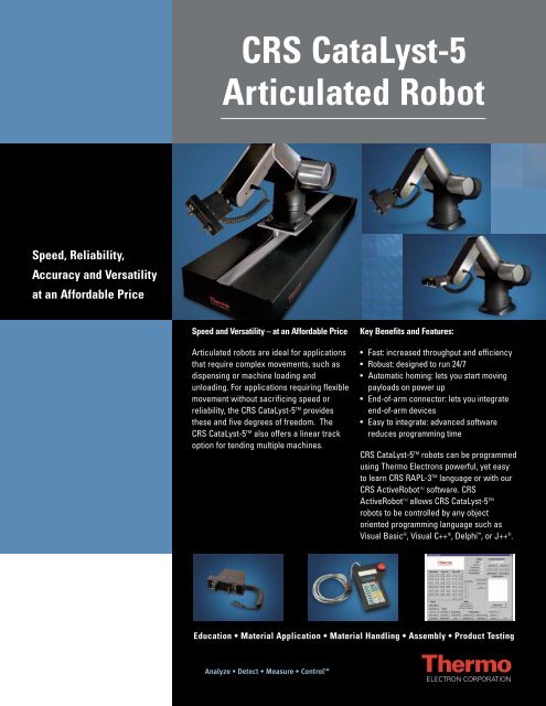 CRS CataLyst-5 Articulated Robot - Robots Dot Com, Inc.